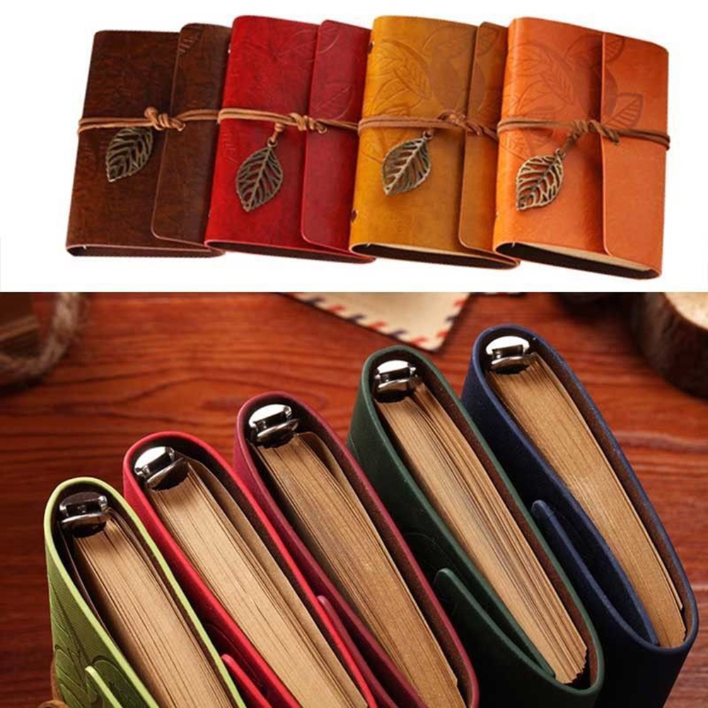 BAETEUY Vintage Retro Loose-leaf Notebook Faux Leather Leaf Notepad ...