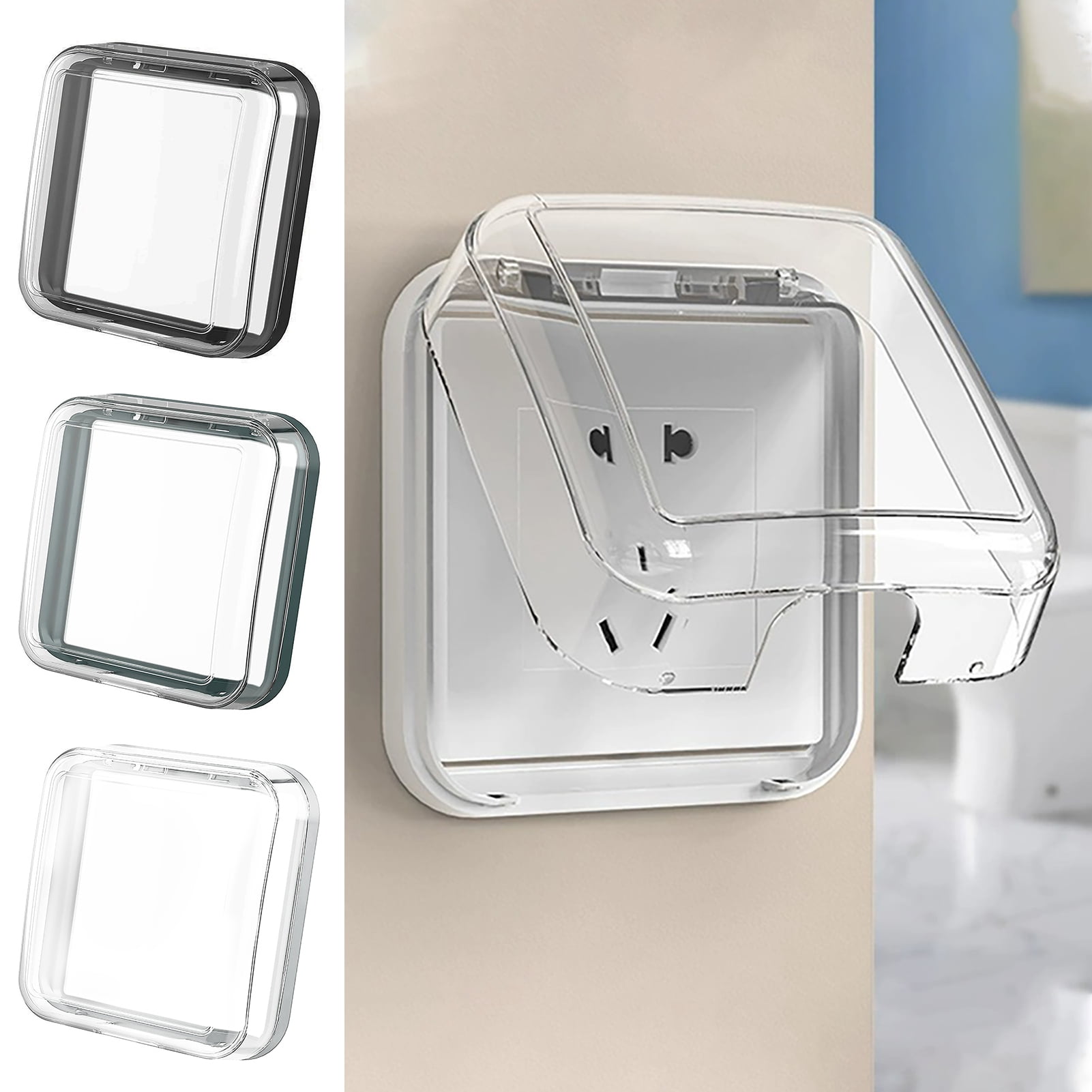 BAETEUY Wall Switch Cover Box Self-Adhesive Wall Mounted Waterproof ...