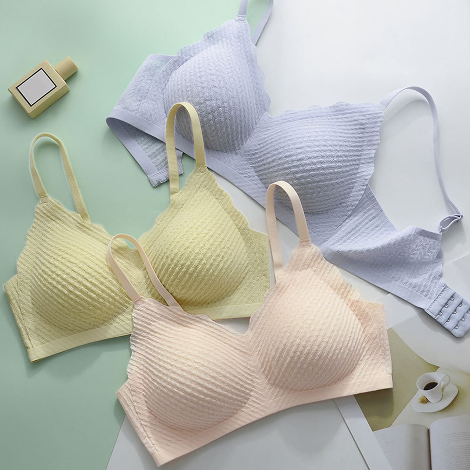 BAETEUY Women Bra Sexy No Steel Ring Breathable Gathering Bra Seamless ...