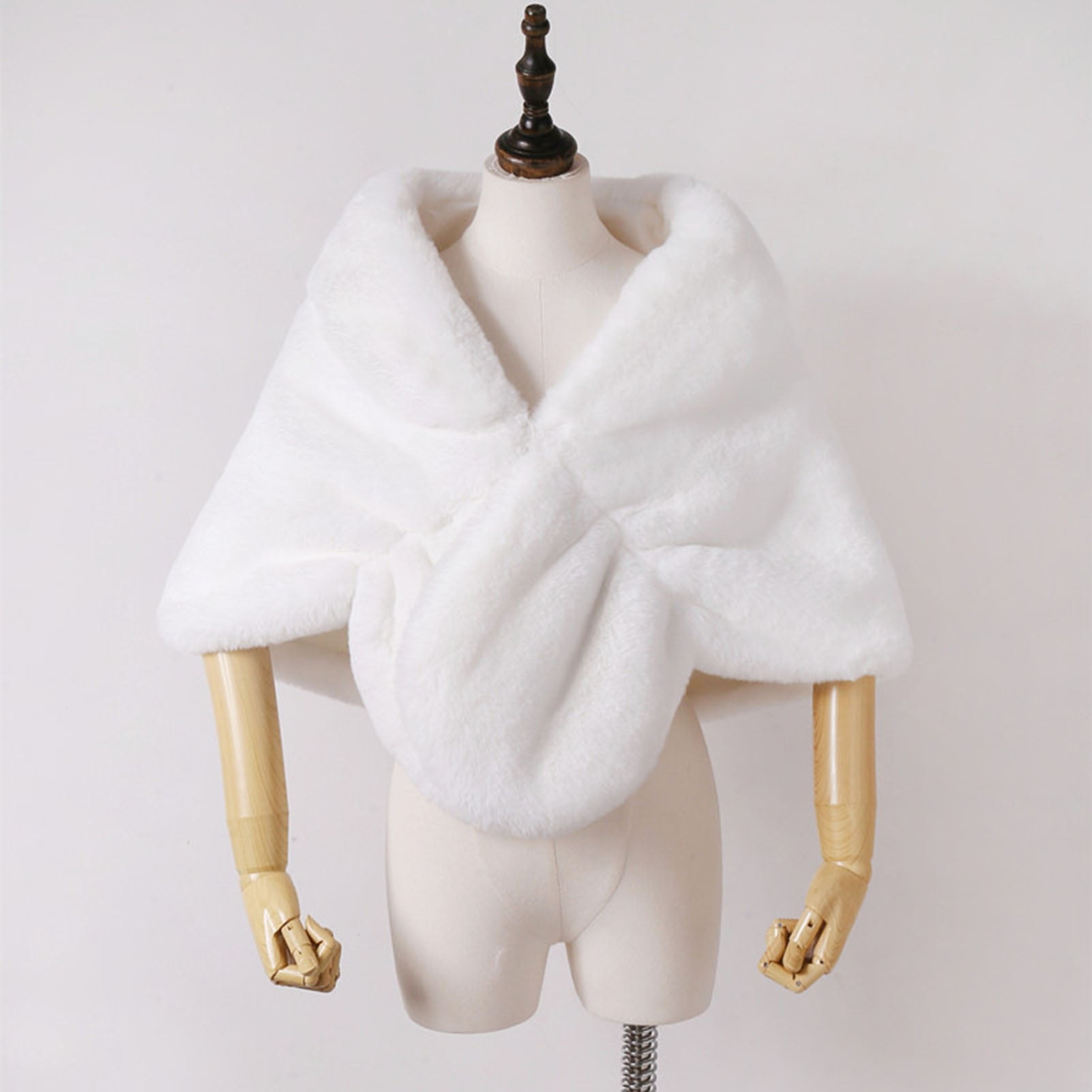 BAETEUY Women's Winter Shawl, Faux Fur, Thickened, Keep Warm, Heat ...