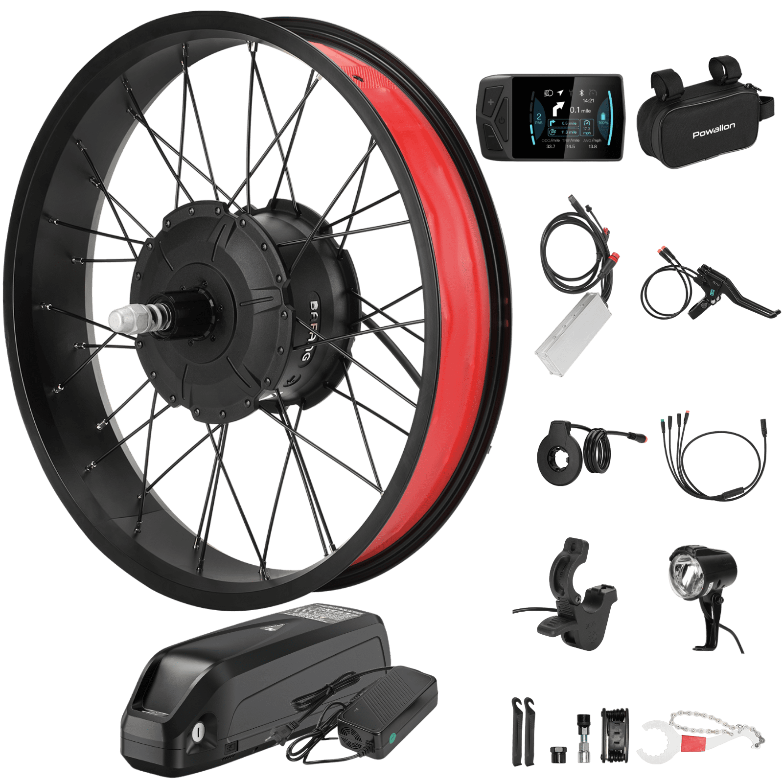 BAFANG 750W Fat Tire Electric Bike Conversion Kit with Battery - Rear ...