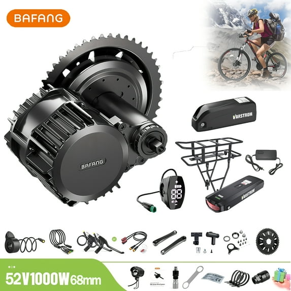 BAFANG BBSHD Mid Drive Kit 52V 1000W Mid Motor Ebike Conversion Kits with 46T Chainring Wheel ...
