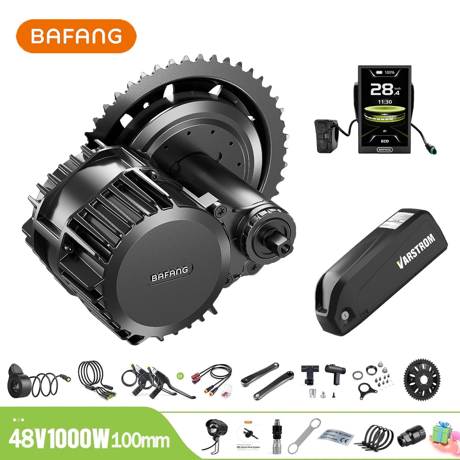 BAFANG Mid Drive Kit 1000W BBSHD Electric Bike Conversion Kit 48V Ebike ...