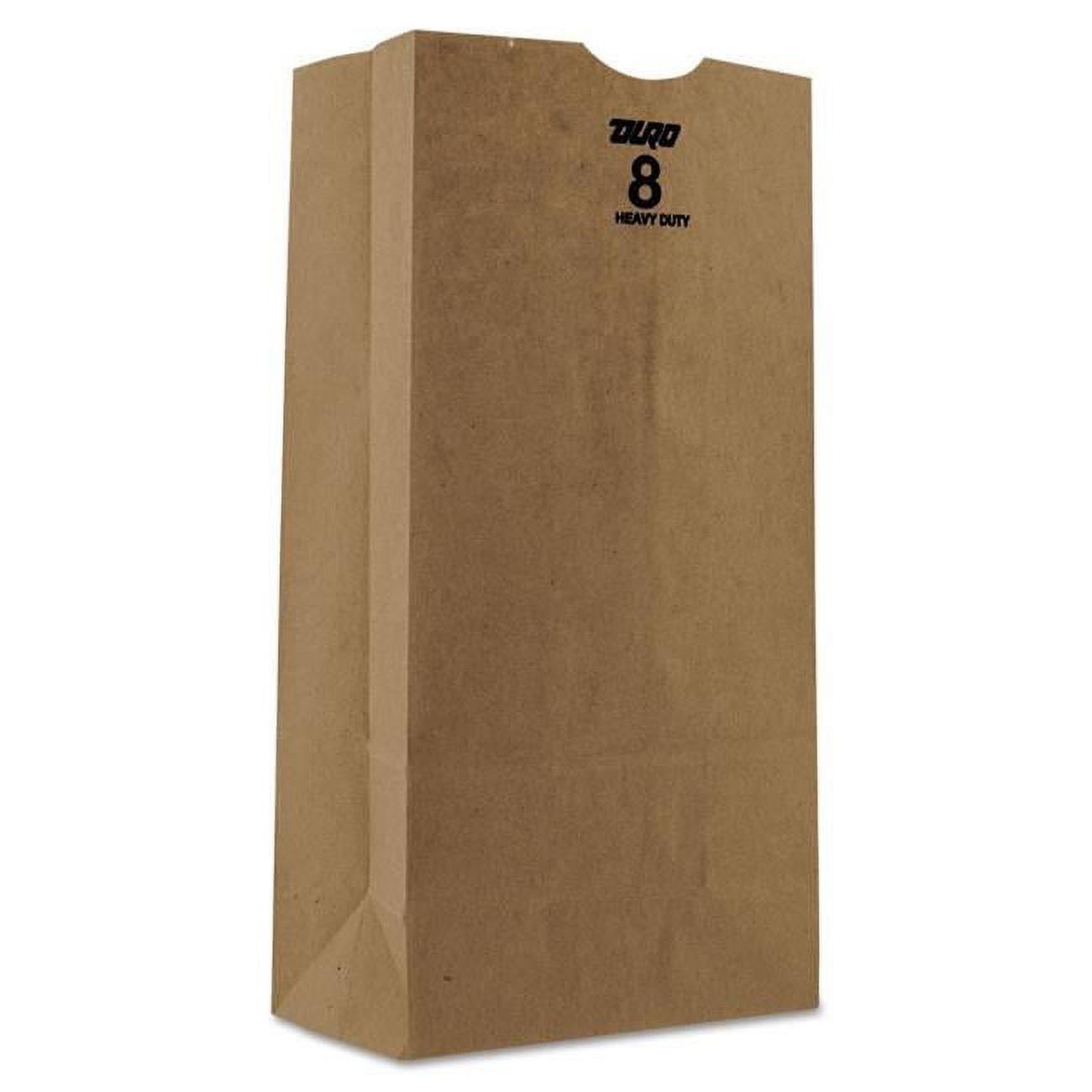 BAG GH8 6.12 x 4.17 x 12.43 in. 50 lbs Kraft No.8 Paper Grocery Bag ...