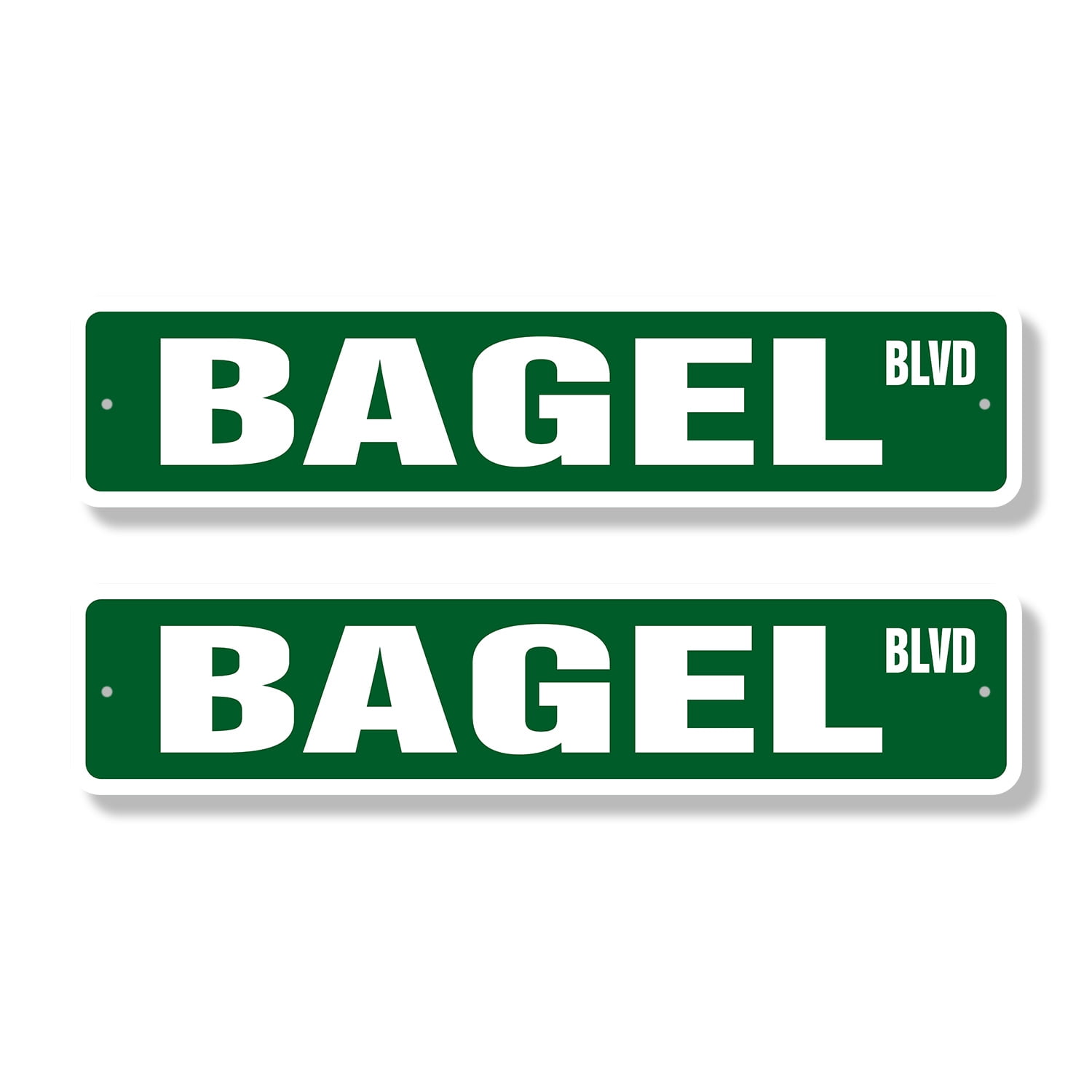 BAGEL Classic Street Sign (2 Pack) food breakfast restaurant bakery ...