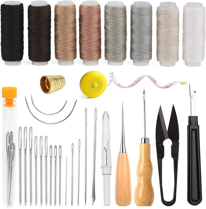 Upholstery Repair Sewing Kit Heavy Duty Sewing Kit with Awl Tools, Seam ...