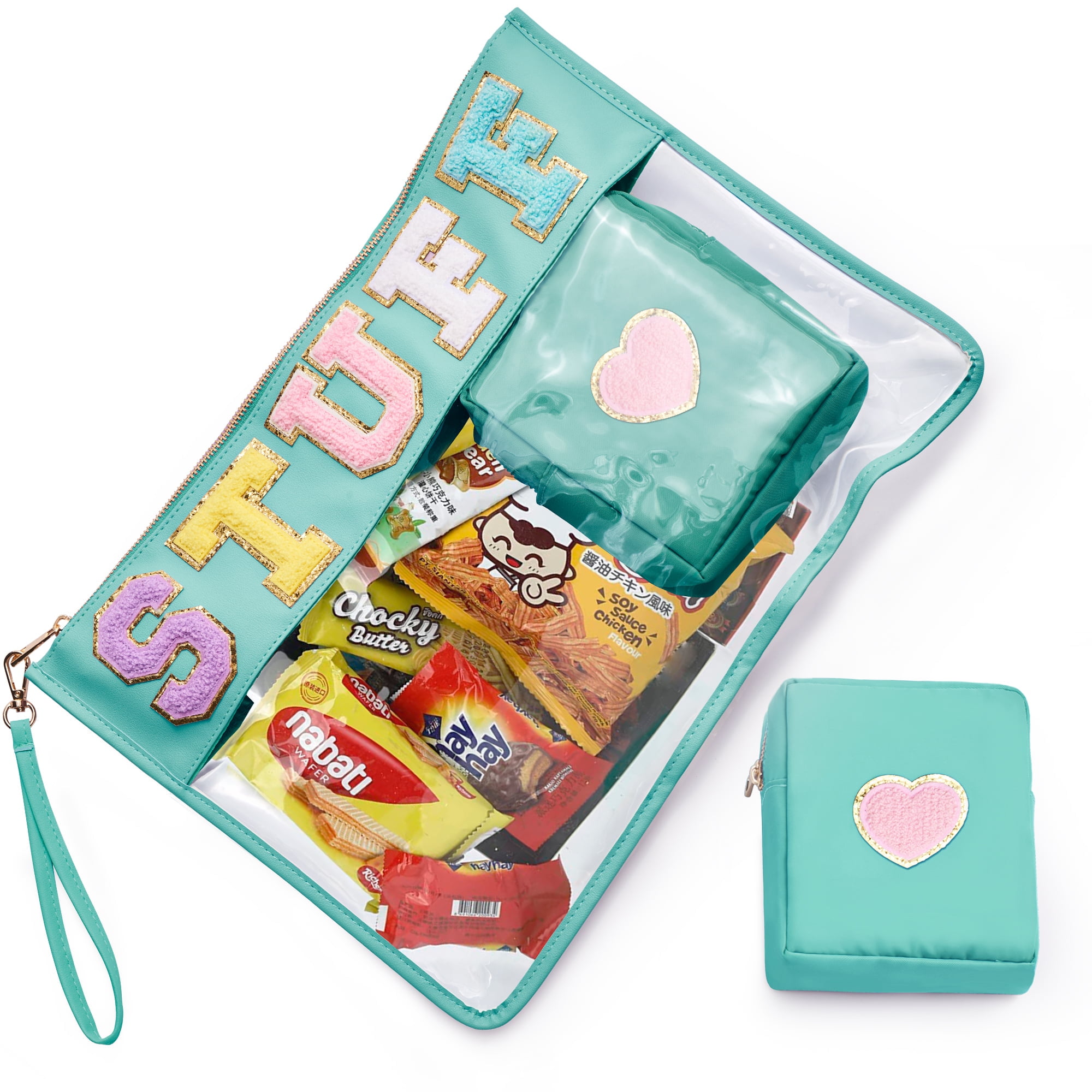 BAGMIND Transparent Storage Bag, Transparent Cosmetic Bag PVC Two Piece ...