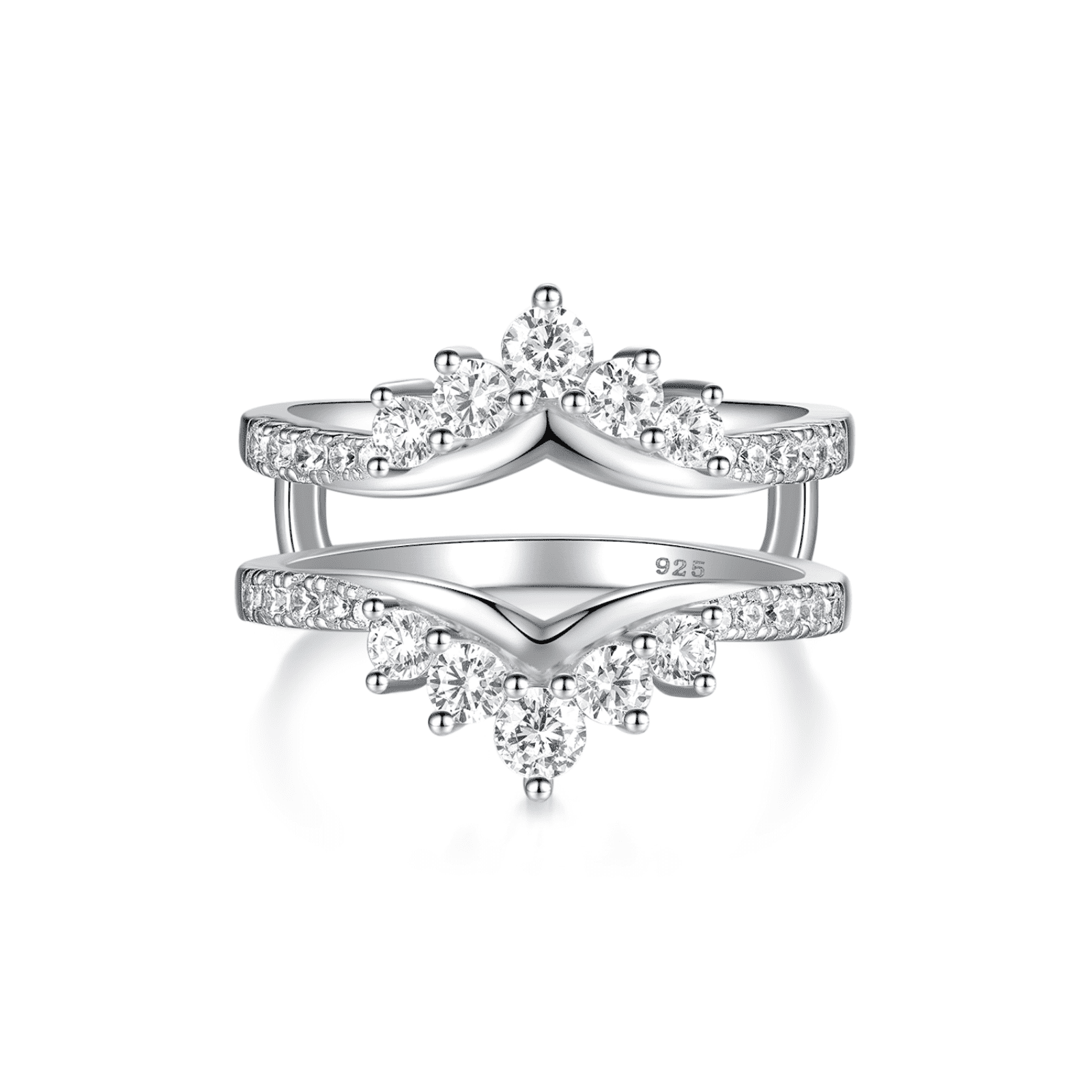 SFTING Enhancers for Engagement Rings Wedding Guard Women AAAAA CZ 925 ...