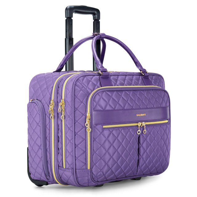 BAGSMART Stylish Roller Office Case, 17.3" Rolling Laptop Bag, Carry on ...