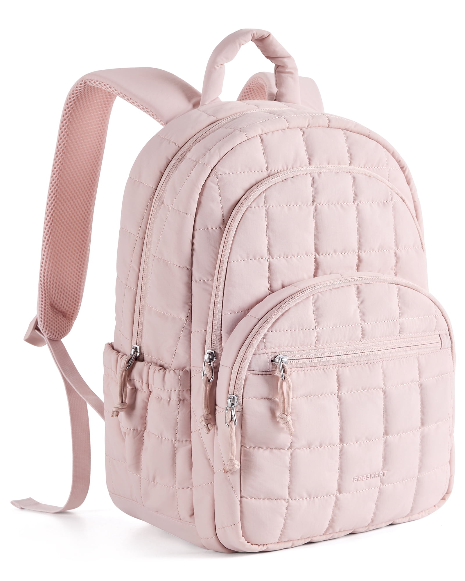 Bagsmart College Laptop Backpack, Quilted, Water-Resistant, 15.6 Inch ...