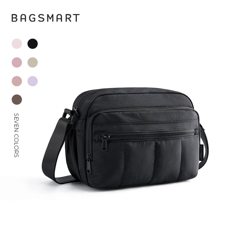 BAGSMART Crossbody Bags for Women Travel Purse, Medium Quilted Puffy ...
