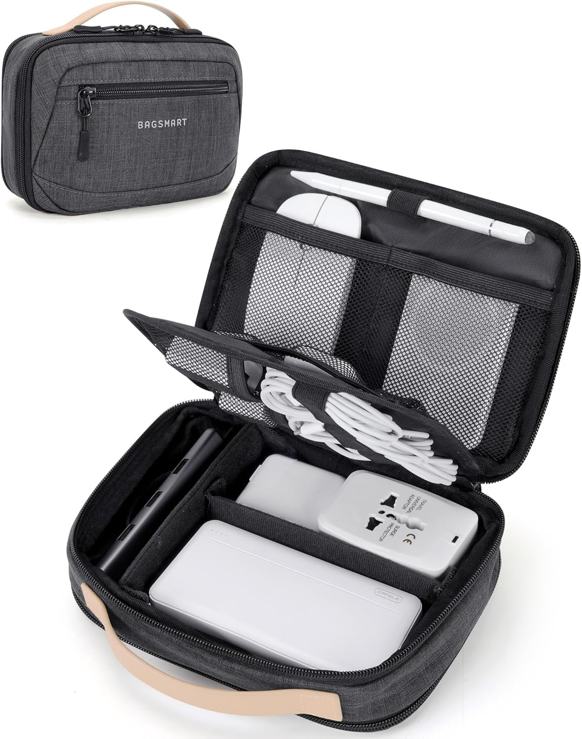 BAGSMART Electronics Organizer Travel Case, Cord Organizer Travel Cable ...