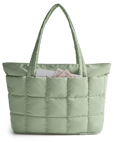 BAGSMART Expandable Tote Bag for Women, Puffer Small tote bag with ...