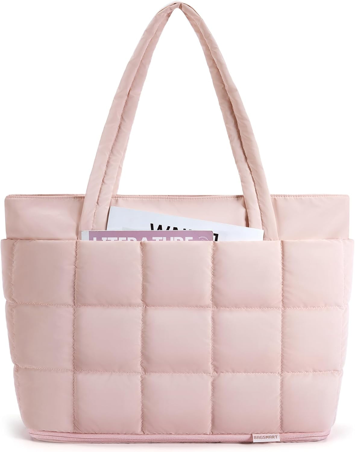 BAGSMART Expandable Tote Bag for Women, Puffer Small tote bag with ...