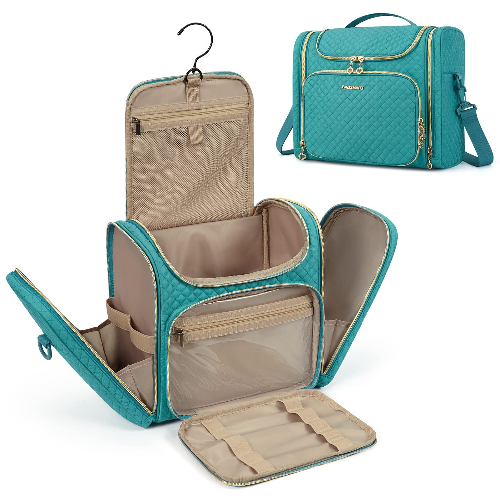 BAGSMART Extra Large Travel Toiletry Bag, Water-resistant Makeup ...