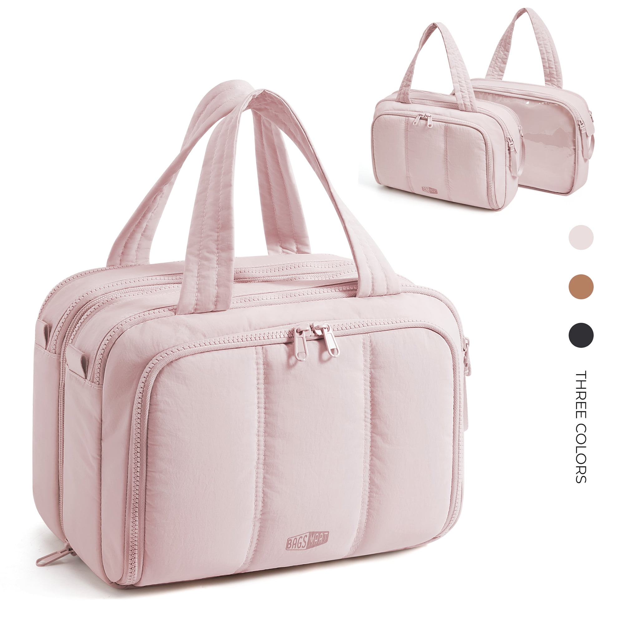 BAGSMART Large Toiletry Bag for Women, Lightweight Travel Cosmetic ...