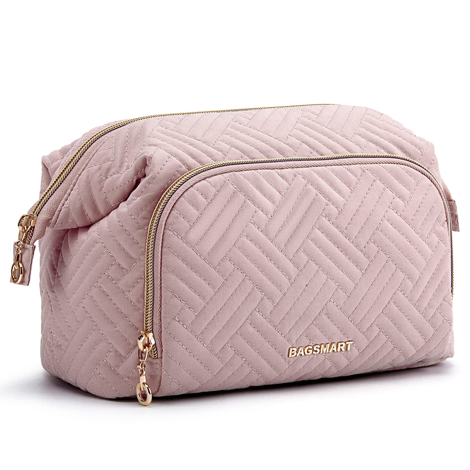BAGSMART Makeup Bag Cosmetic Pouch, Large Capacity Toiletry Bag Travel ...