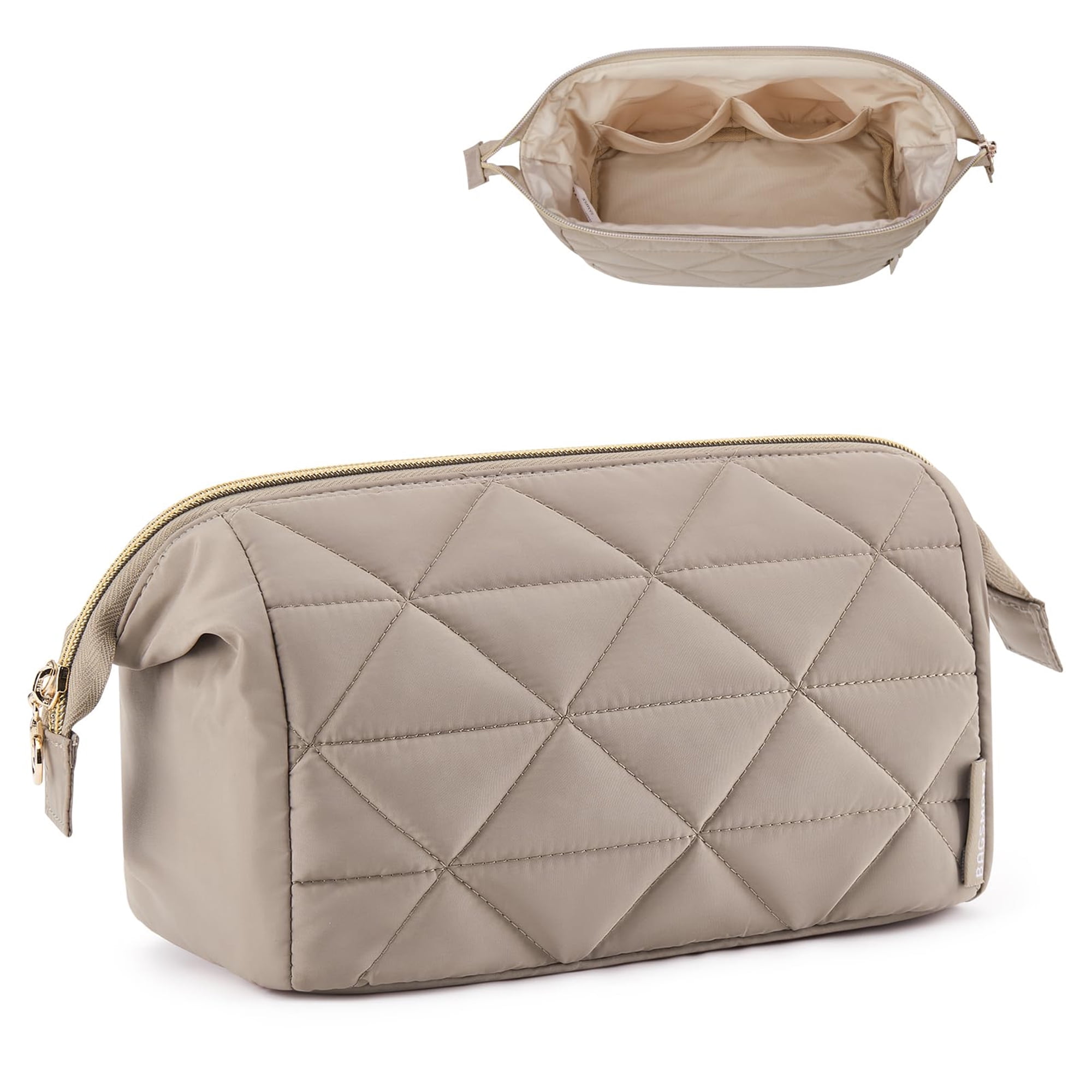 BAGSMART Makeup Bag Travel Cosmetic Bag, Puffy Padded Make Up Bags for ...