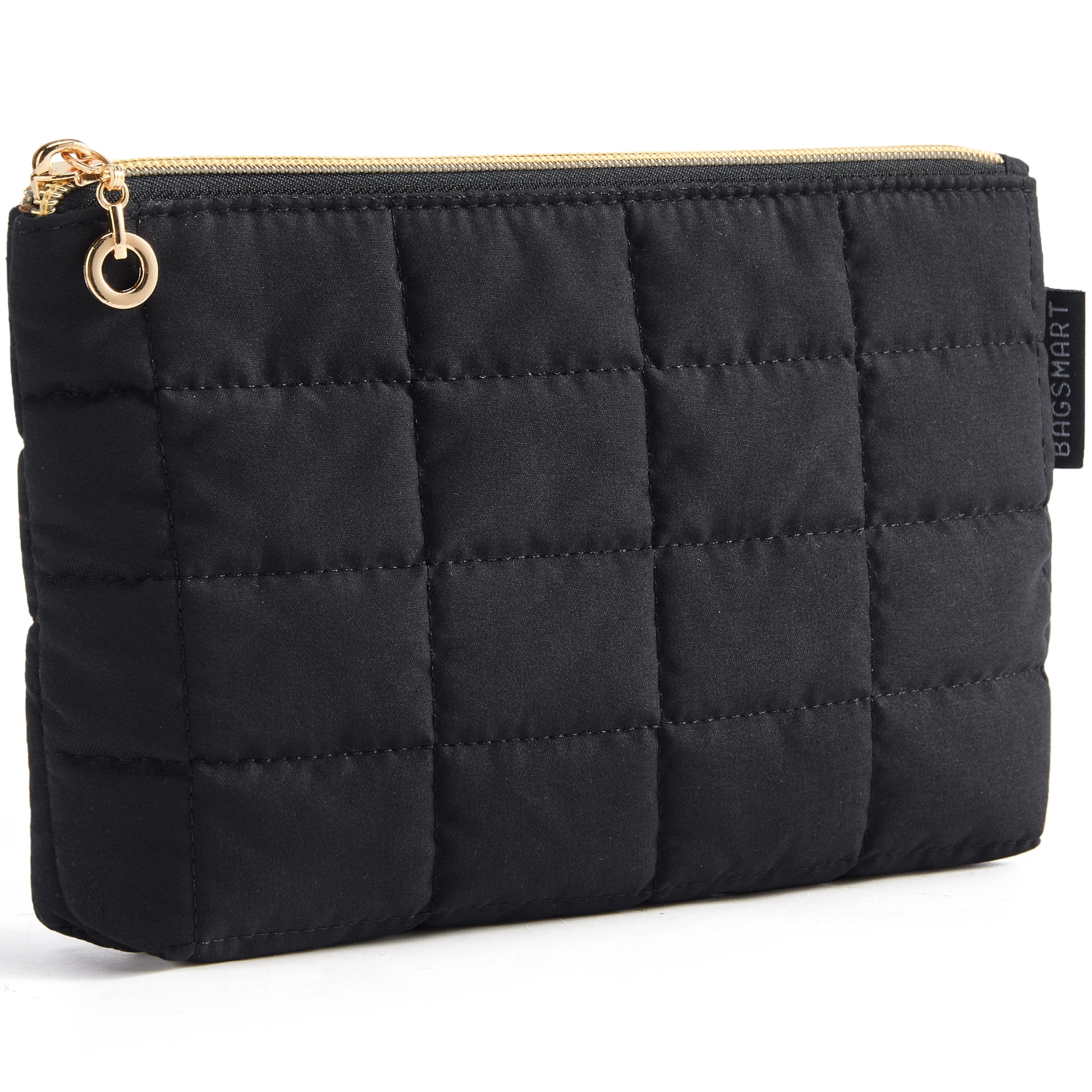 BAGSMART Small Makeup Bag, Water-Resistant Cosmetic Pouch Puffy ...