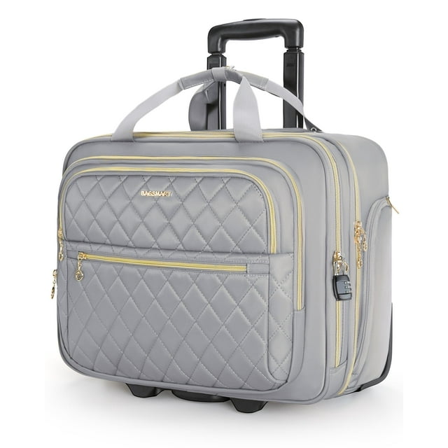 BAGSMART Rolling Laptop Bag Women, Underseat Wheeled Briefcase Fits 15. ...