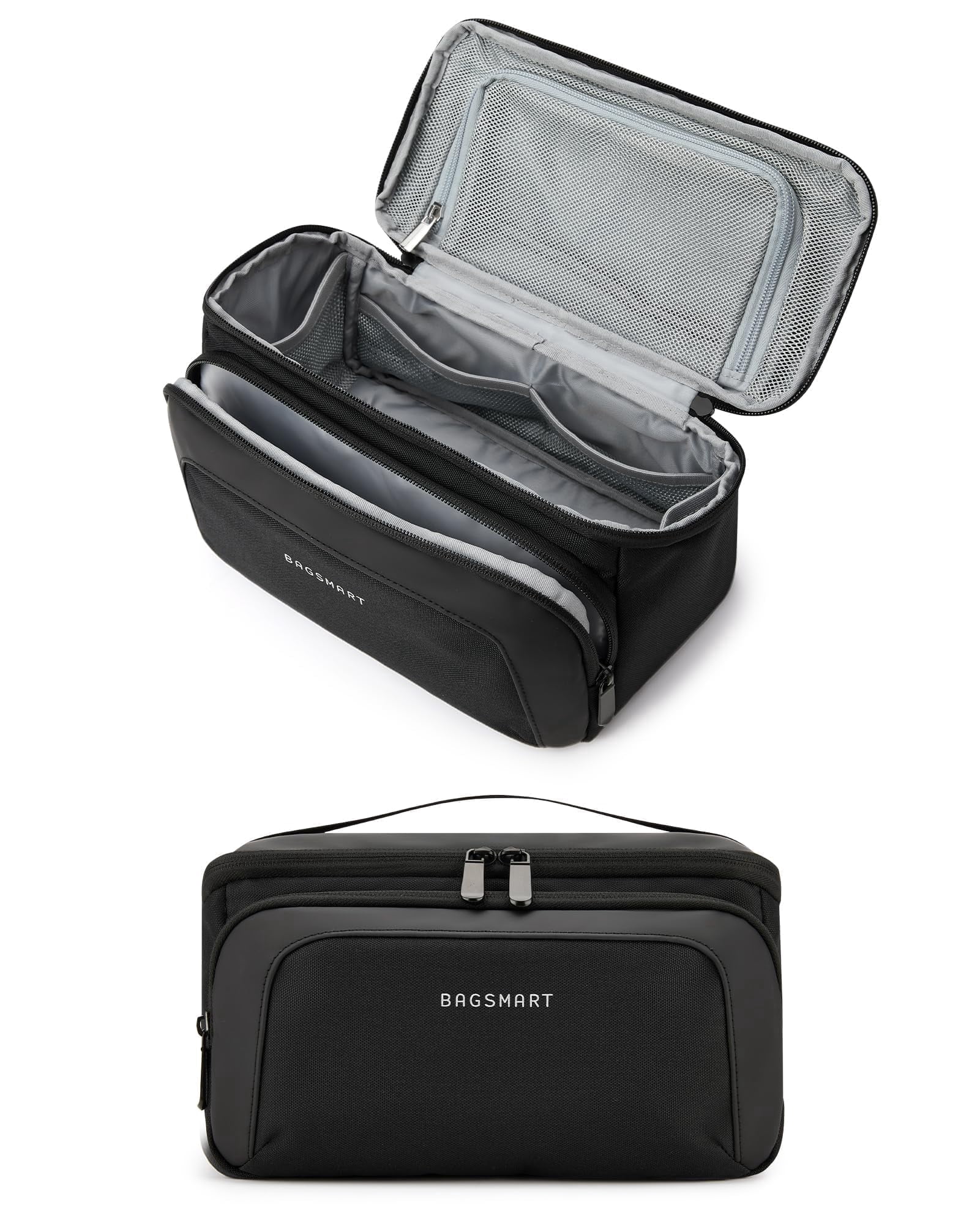 BAGSMART Toiletry Bag for Men, Wide Opening Travel Bag for Toiletries ...