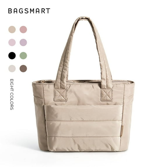 BAGSMART Tote Bag for Women, Lightweight Puffy Tote Bag for Travel ...