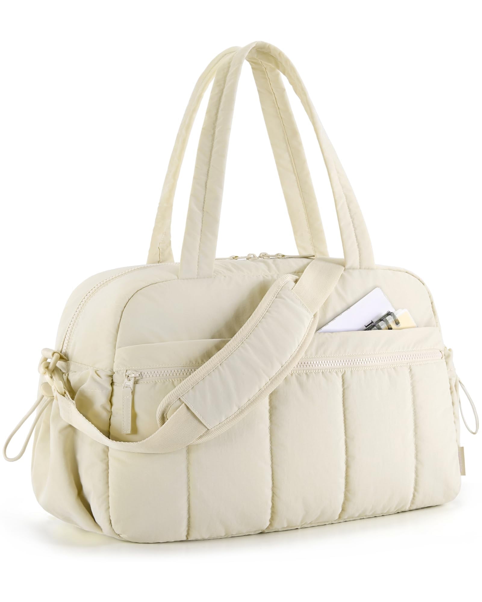 Bagsmart, Travel Duffel Bag, 16.5x7.5x11.8 inches, Cream - Walmart.com
