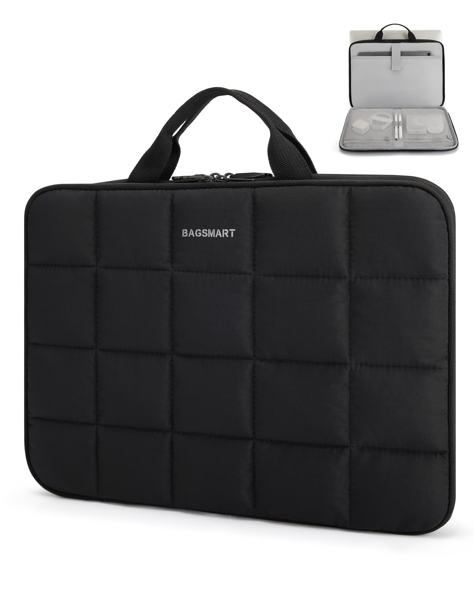 BAGSMART Upgrade Laptop Sleeve Bag with Anti-theft Zipper, 13"-14 ...