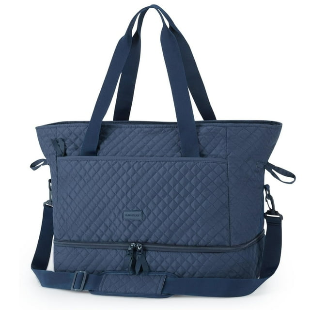 BAGSMART 39L Women's Quilted Duffel Carry On, Weekender with Luggage ...