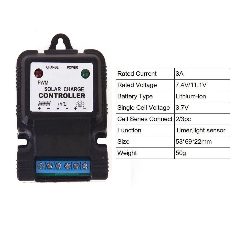 BAGUER 10A Pwm Solar Charge Controller with Led Indicator for Battery ...