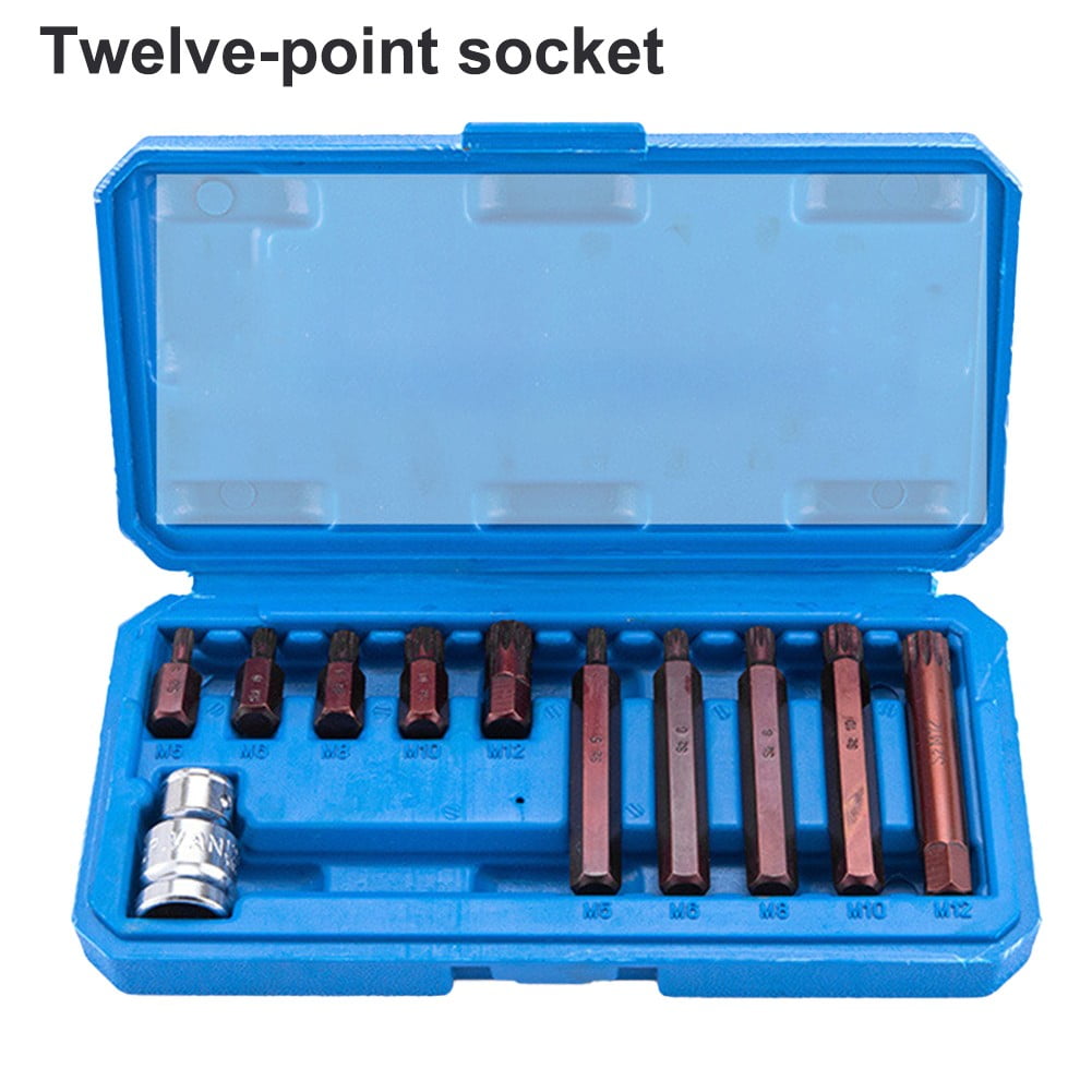 BAGUER 11/15Pcs Bit Socket Assembly Hexagon Socket Hexagram Twelve ...