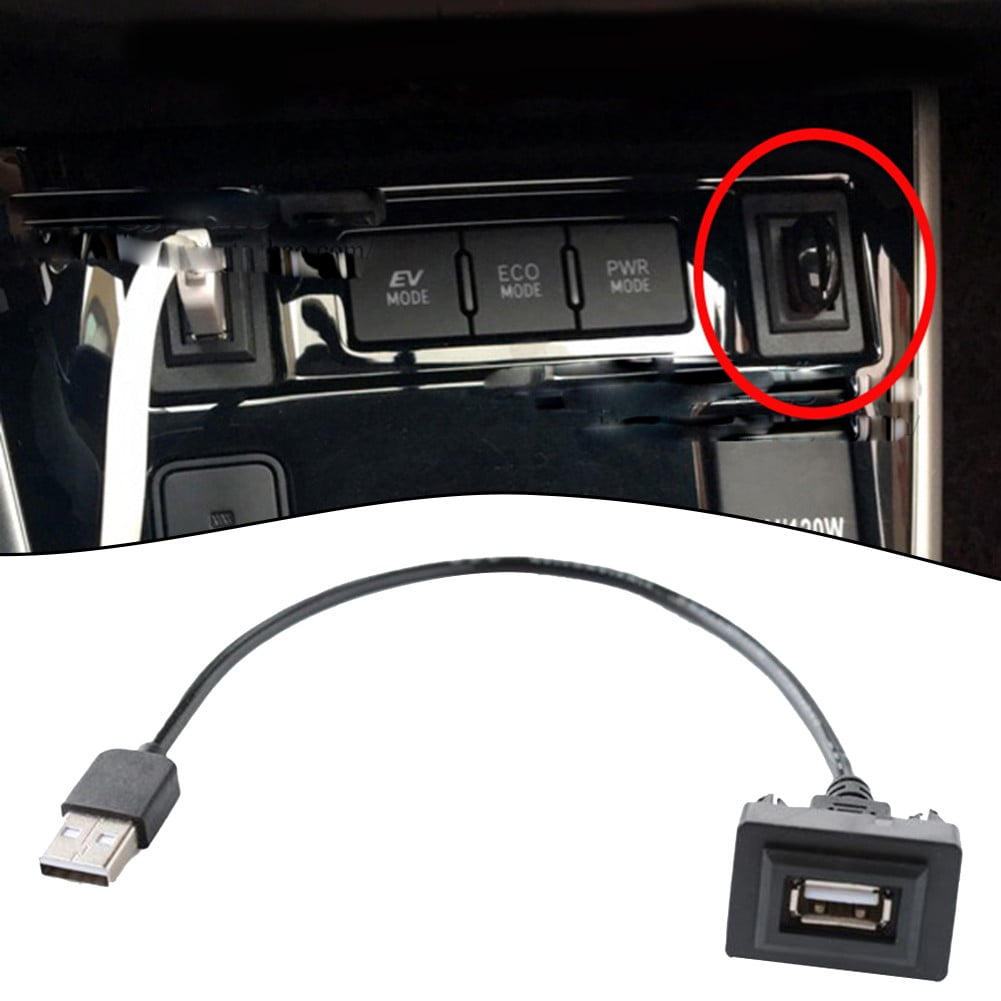 BAGUER 12-24V AUX USB Port Cable Adapter Wire USB Charging for Toyota ...