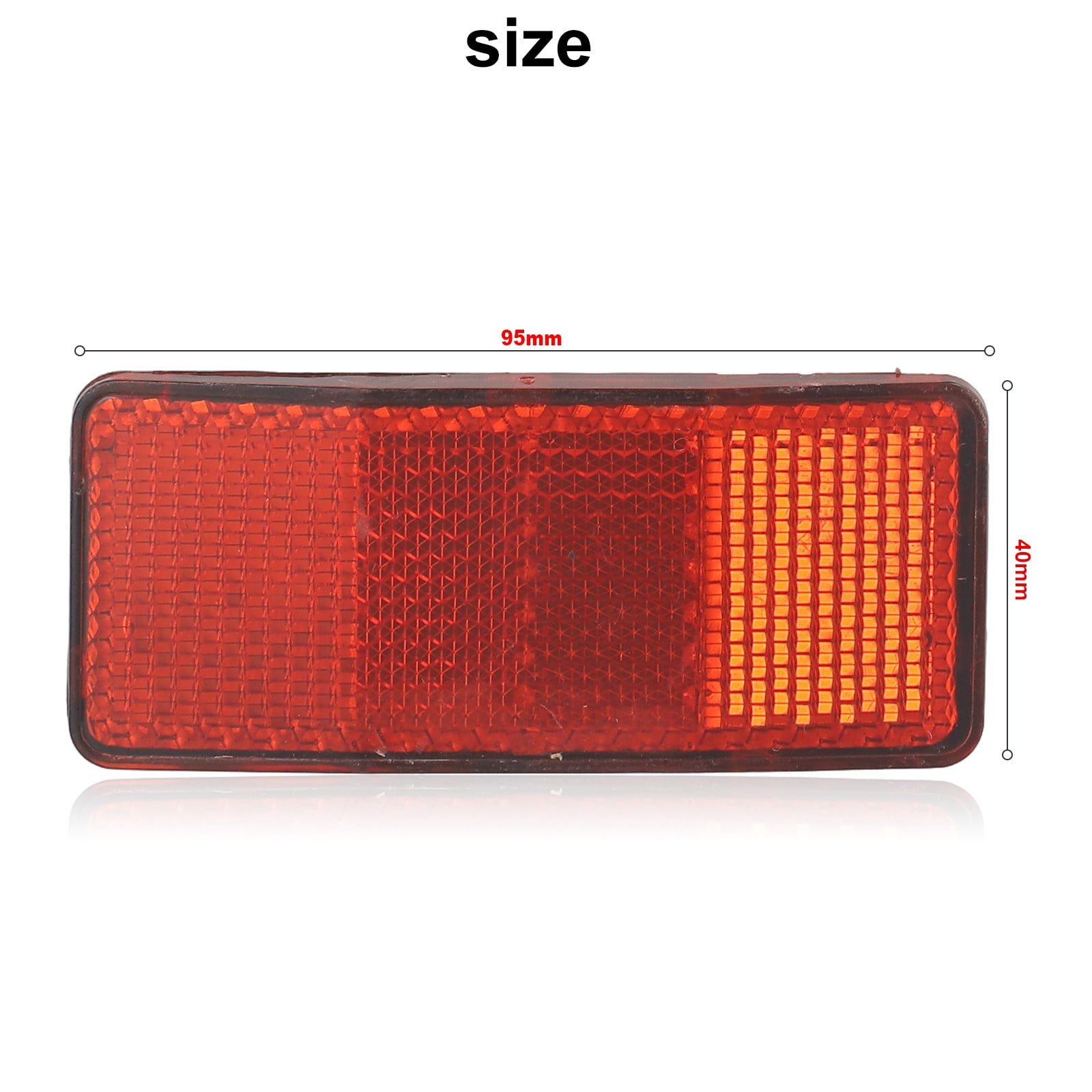 BAGUER 1x Bicycle Safety Caution Reflector Disc Rear Pannier Rack War ...
