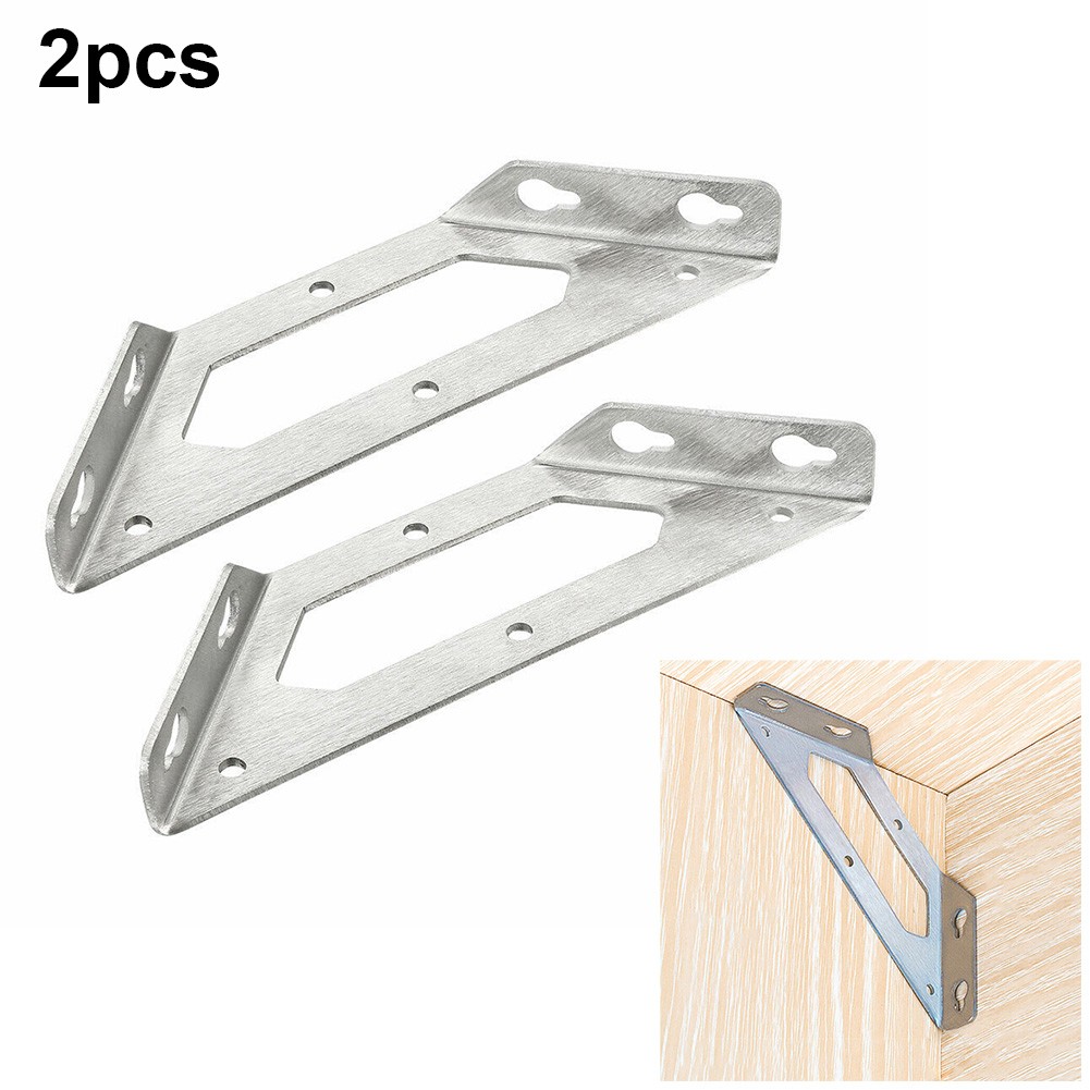 BAGUER 2 Pcs Stainless Steel Angle Corner Bracket Fastener Triangular ...