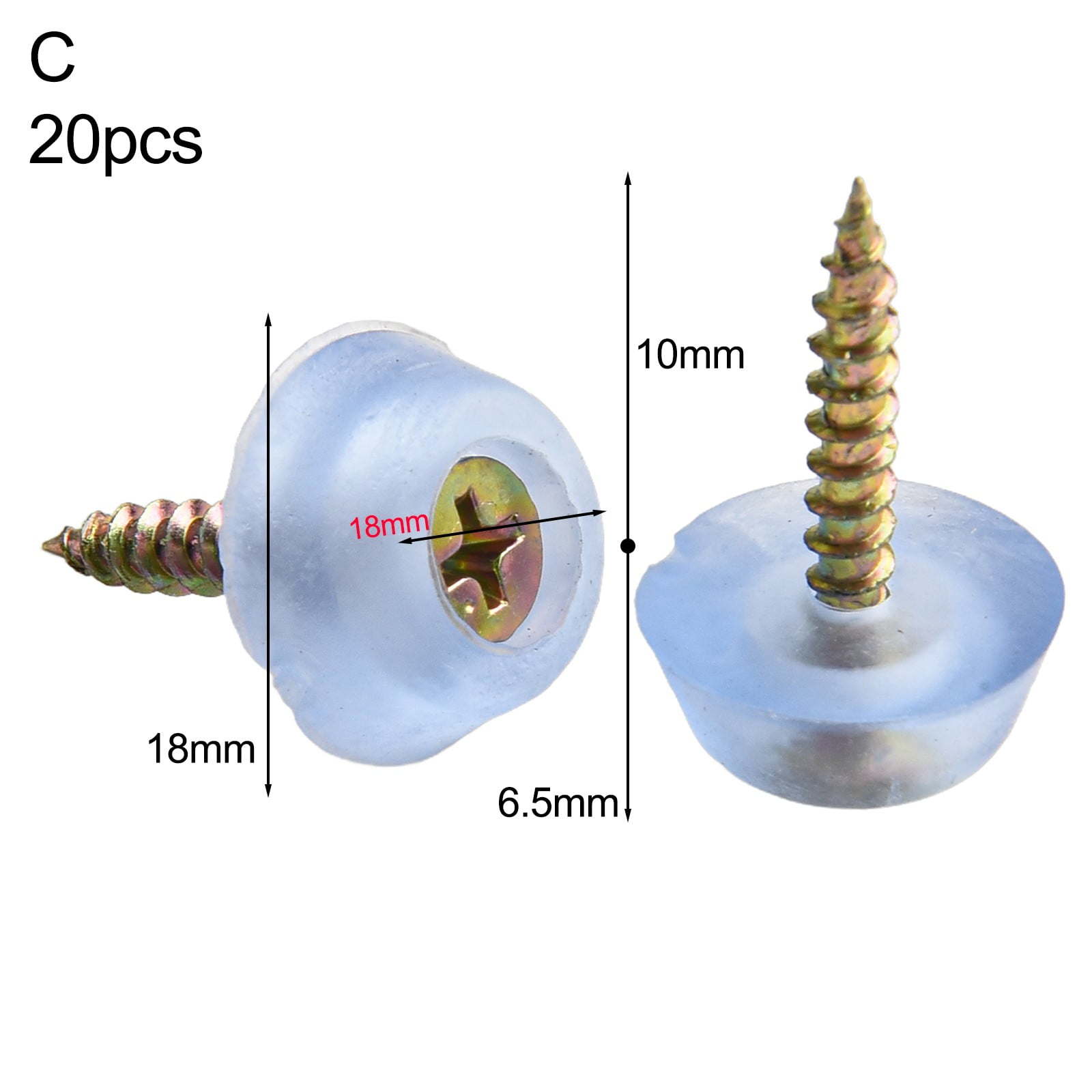 BAGUER 20Pcs Chair Leg Mat Anti-Slip Feet for Pads Silicone Transparent ...