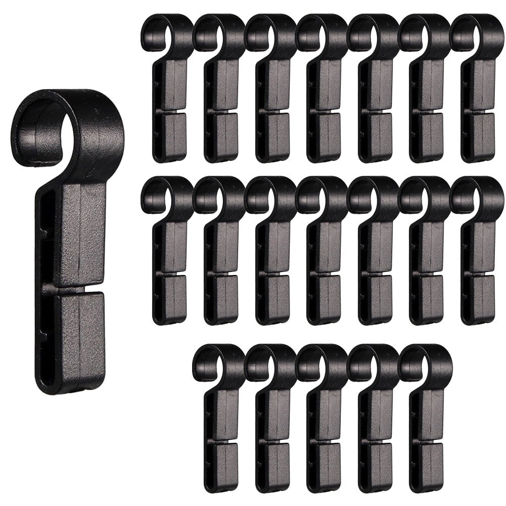 BAGUER 20Pcs/set Durable Plastic Helmet Clips Attachment Head Light ...