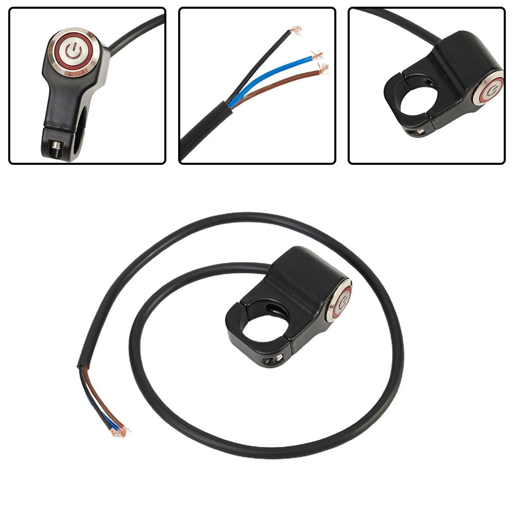 BAGUER 22mm Motorcycle Alloy Handlebar Switch On/Off Headlight-Hazard ...