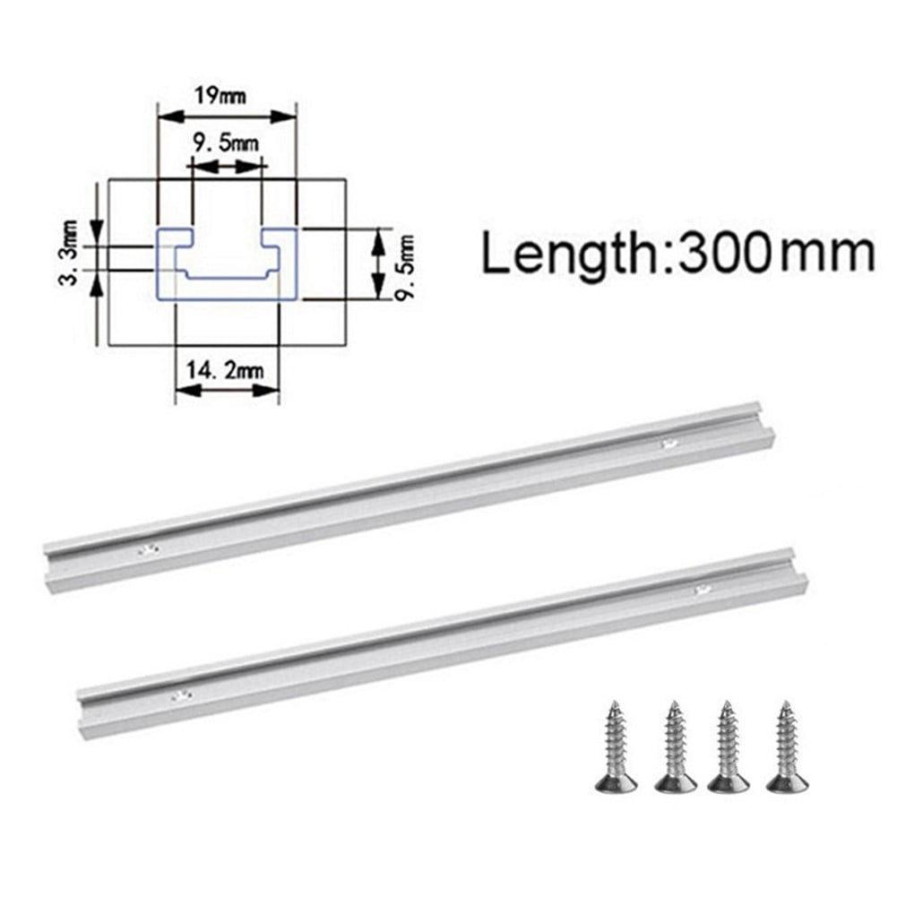 BAGUER 2Pcs 12 Inch 300mm T-Track T-Slot Miter Track Aluminum Alloy for ...