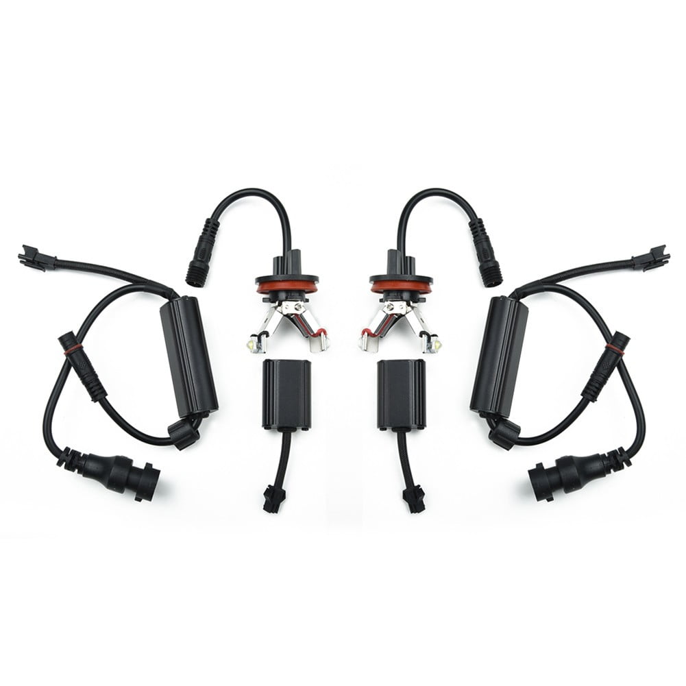 BAGUER 2Pcs H8 Led Angel Eyes Light Ring Headlight 6000K Super White ...