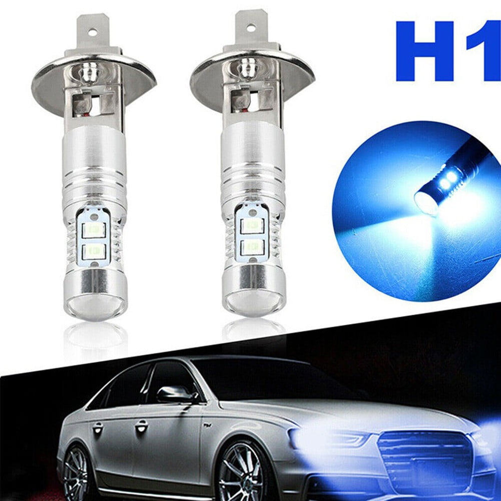 BAGUER 2X H1 LED Headlight Bulb Kit 100W 8000K ICE Blue High Low Beam ...