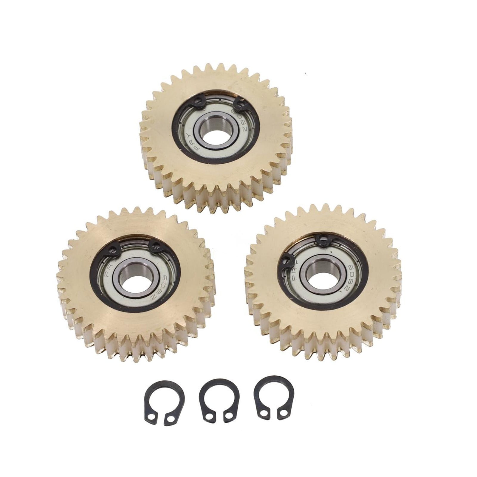 BAGUER 36 Teeth Gears 36T 38x8x12mm 3pcs 8mm Bike Ebike Nylon+Steel ...