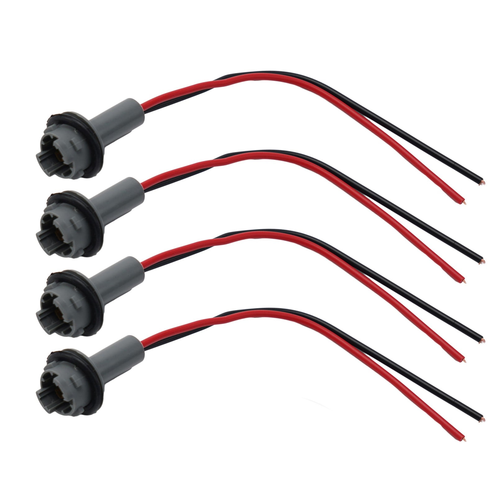 BAGUER 4x Connector Socket Bulb Bundle PigTail T15 Rubber Wedge LED ...