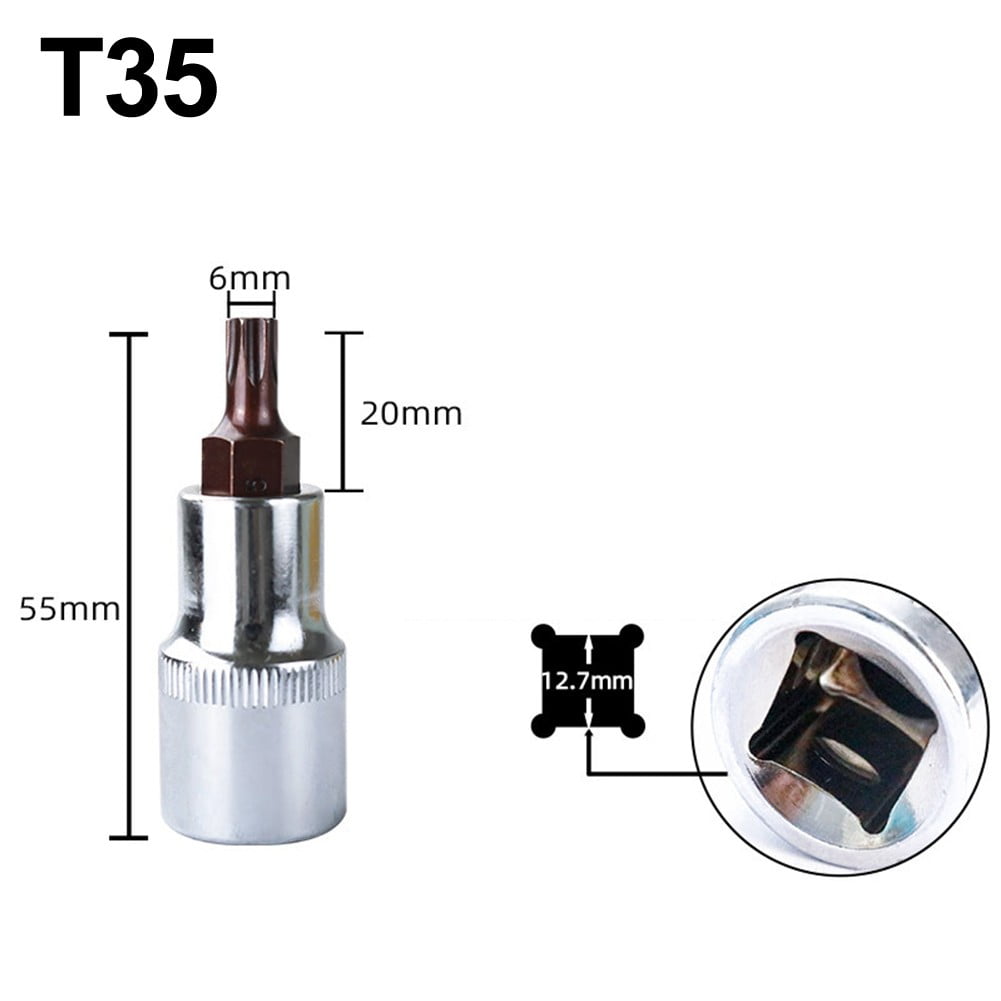 BAGUER 55mm Hex T-Shaped Screwdriver Socket Bit 1/2 Electric Wrench ...