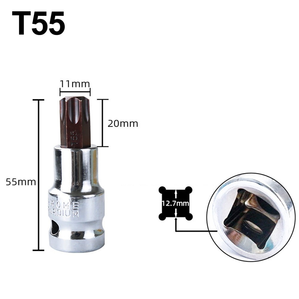 BAGUER 55mm Hex T-Shaped Screwdriver Socket Bit 1/2 Electric Wrench ...