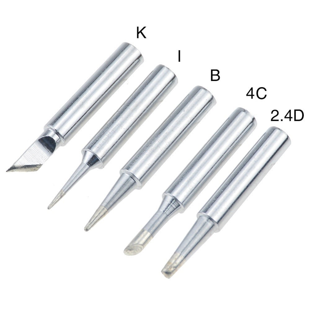 BAGUER 5Pcs Pure Copper Soldering Iron Tip 900M-T Welding Solder Tips Soldering Iron Head Set Is ...
