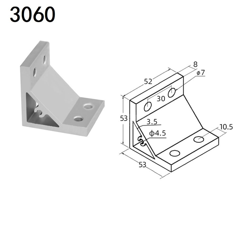BAGUER 90 Degree Corner Angle Bracket Connection Joint Fastener for ...
