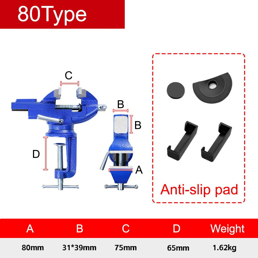 BAGUER Bench Vice Machine Vise Clamp Steel Adjustable Multifunction Diy ...
