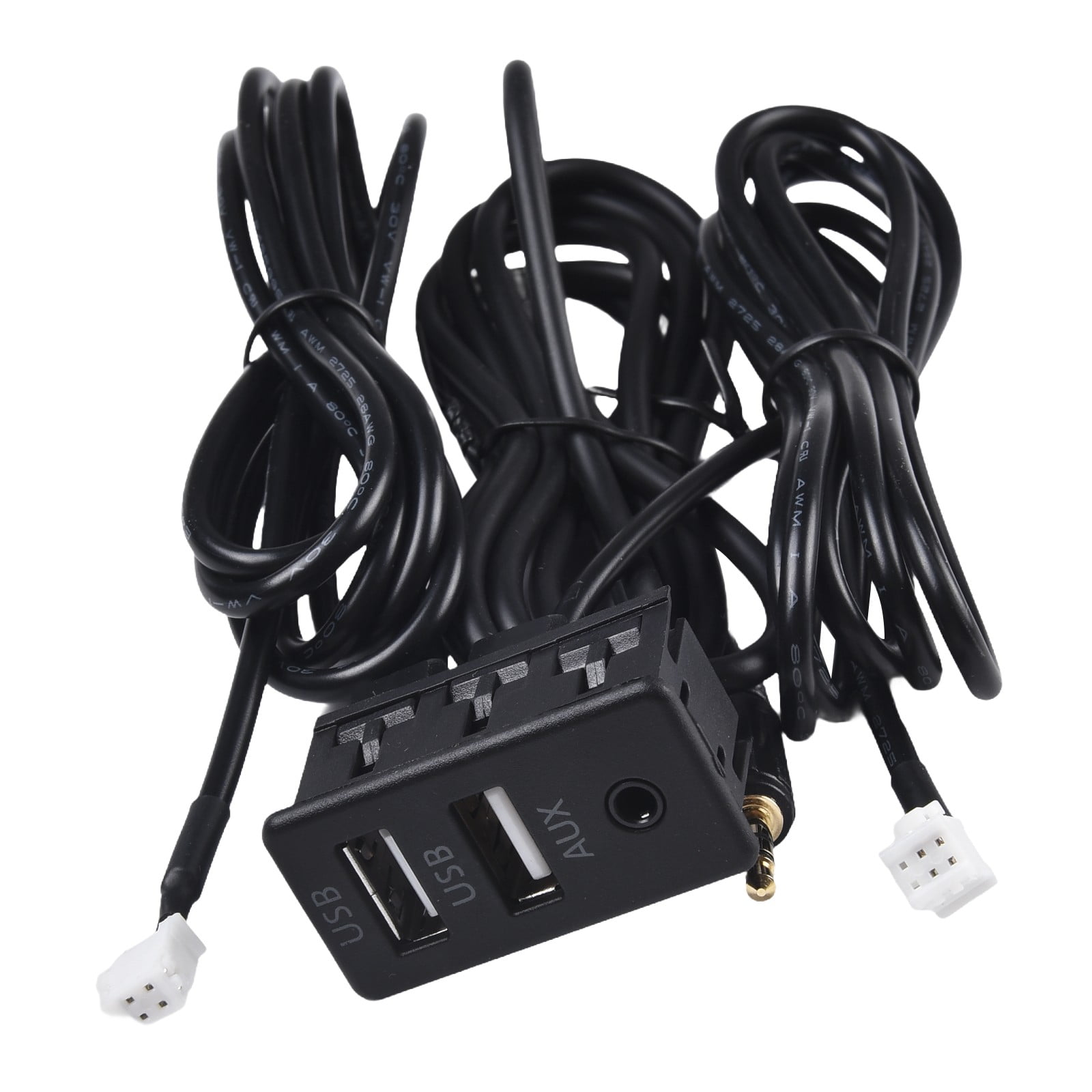 BAGUER Car Dual Usb+Aux Socket Base Car Dash Mount Usb Aux Port Panel ...