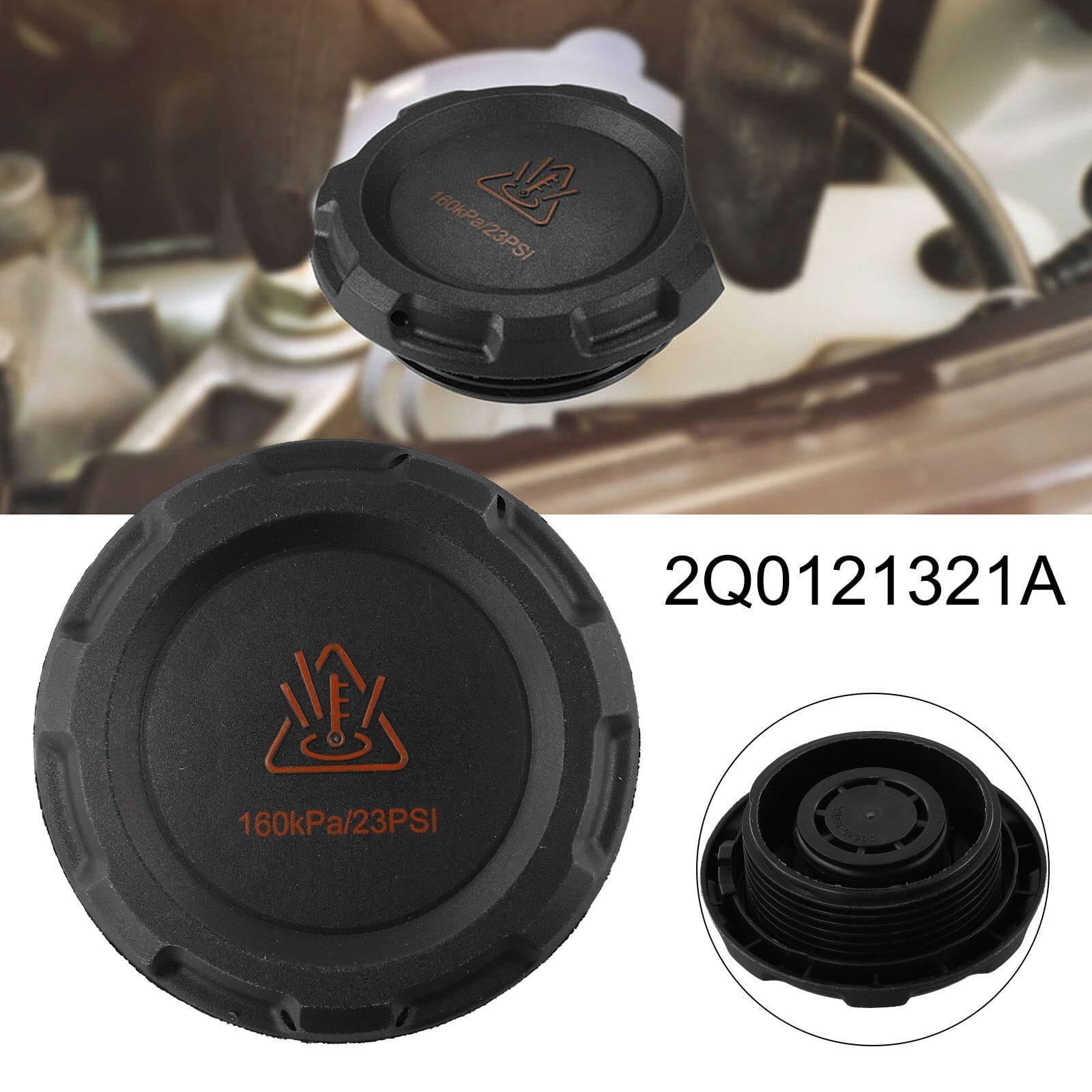 BAGUER Car Engine Radiator Coolant Expansion Water Tank Cap For Golf 8 ...