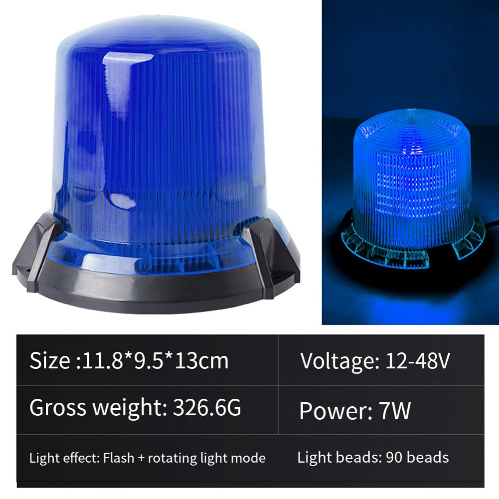 BAGUER Car Flashing Light Machinery School Bus Rotating Strobe Bule ...